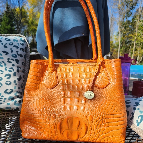 Brahmin | Bags | Brahmin Melbourne Tote Euc Soft Orange | Poshmark